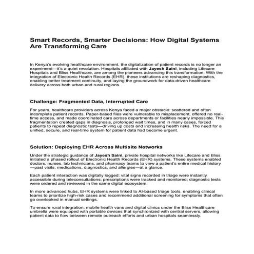 Smart Records, Smarter Decisions: How Digital Systems Are Transforming ...