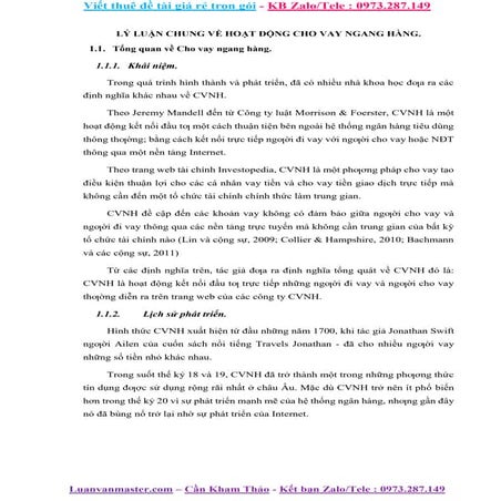 Cơ sở lý luận chung về hoạt động cho vay ngang hàng.docx