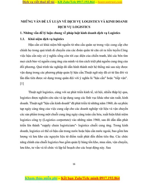 CƠ SỞ LÝ LUẬN VỀ LOGISTICS VÀ DỊCH VỤ LOGISTIC.docx