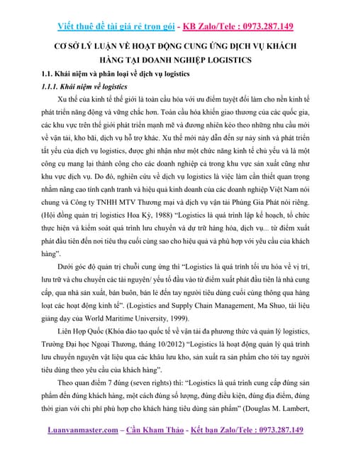 CƠ SỞ LÝ LUẬN VỀ LOGISTICS VÀ DỊCH VỤ LOGISTIC.docx