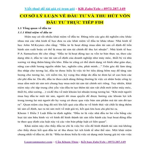 Cơ sở lý luận về đầu tư và thu hút vốn đầu tư trực tiếp FDI.docx