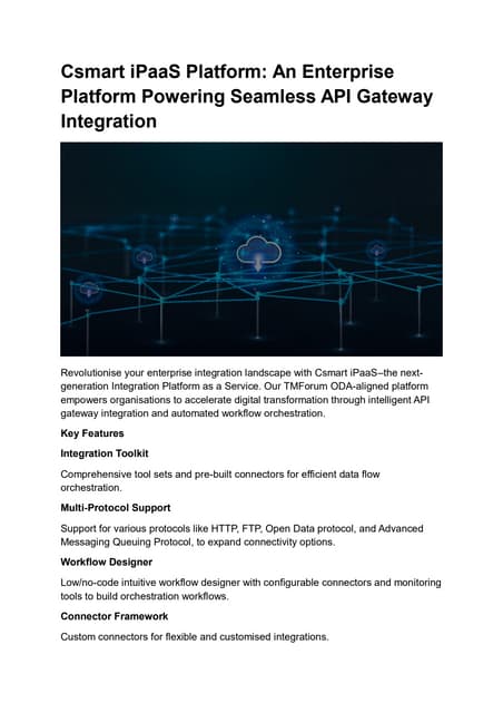 Advanced API Gateway for Enhanced Enterprise Integration | PDF