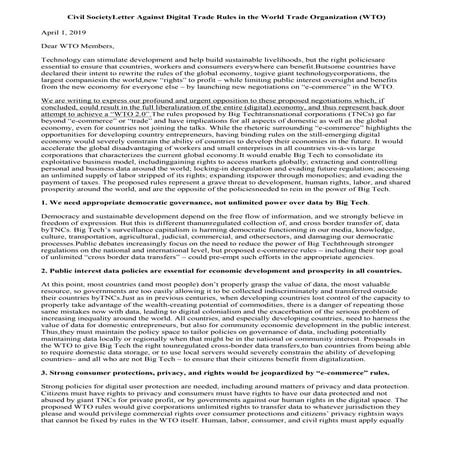 Cso letter digital trade 2019 04-rev | PDF | Internet | Computing