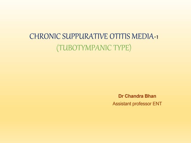 Chronic Otitis Media | PPTX