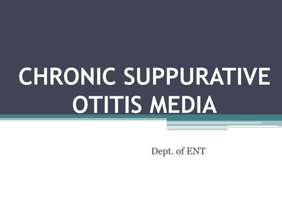 Acute Suppurative Otitis Media | PPT