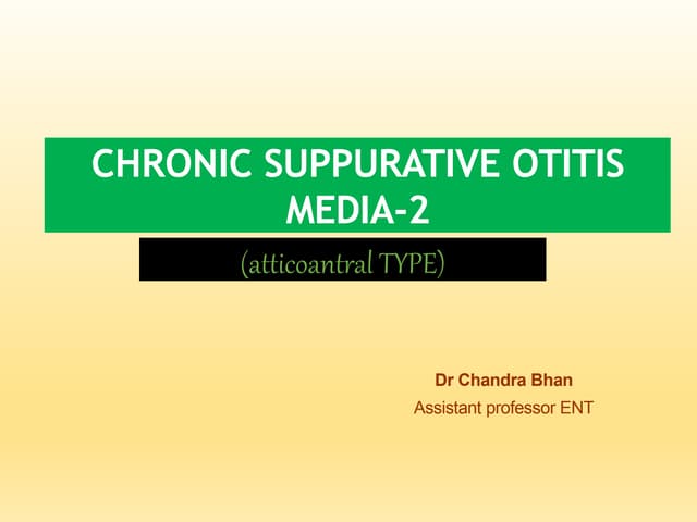 Chronic Otitis Media | PPTX
