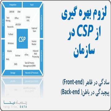 لزوم بهره گیری از CSP در تحول دیجیتال سازمان | PDF