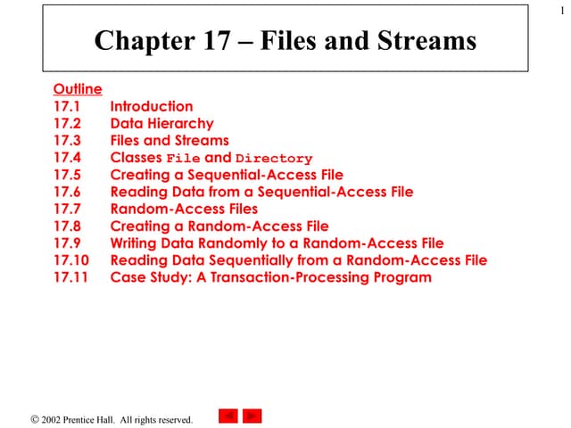 File Input And Output