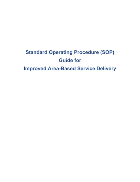 SOP- Standard Operation Procedure. | PPTX