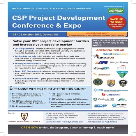 CSP Project Development Conference and Expo | PDF