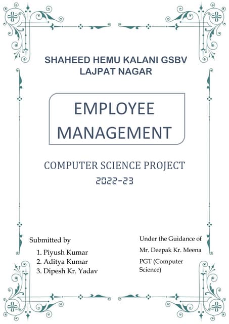 Python And Mysql Linking Class 12th Project File 23 24 Pdf