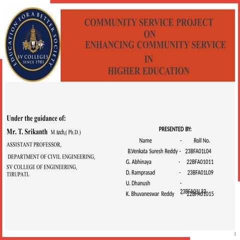 CSP SECOND REVIEW of community service projects | PPTX