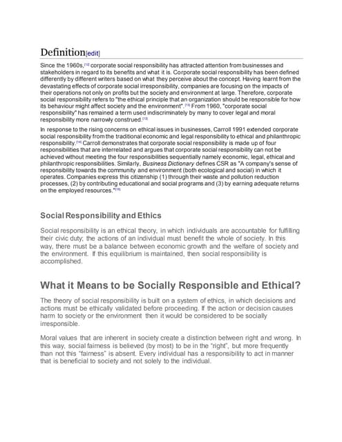 Corporate social responsibility lecture notes | PDF | Green Solutions ...