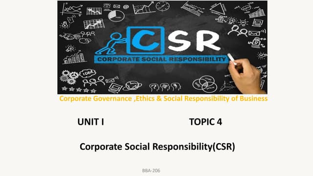 Corporate Social Responsibility Module 1 | PPTX
