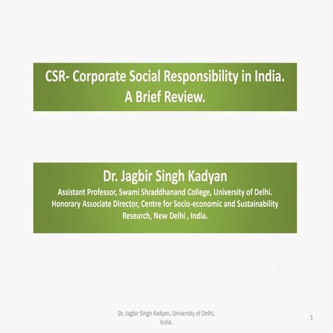 CSR - Corporate Social Responsibility in India. ppt.pptx