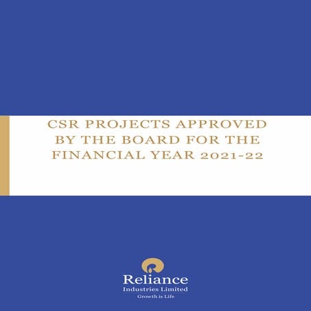 Csr projects-2021-22 | PDF | Business | Business and Finance