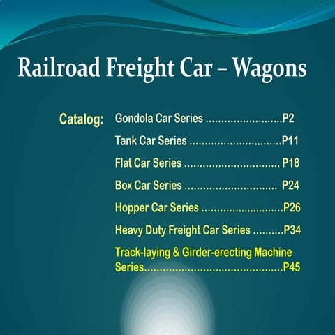 INTRODUCTION OF CARRIAGE & WAGON, VARIOUS TYPES OF WAGON | PDF