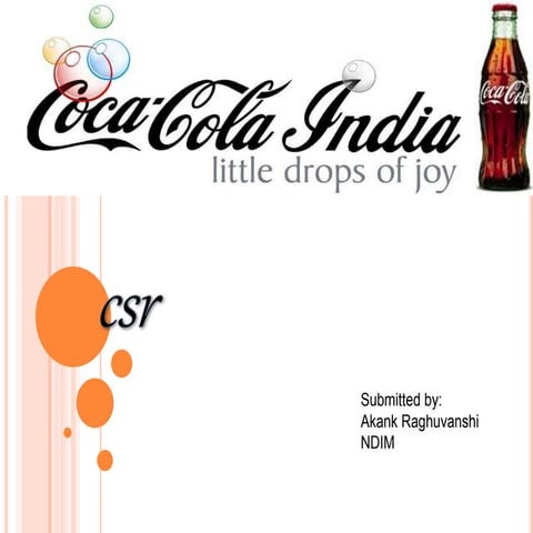Coca cola CSR | PPTX