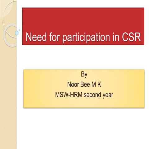 Participation in CSR | PPT
