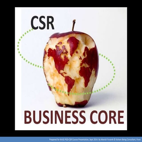 CSR - Business Core | PPTX | Business | Business and Finance