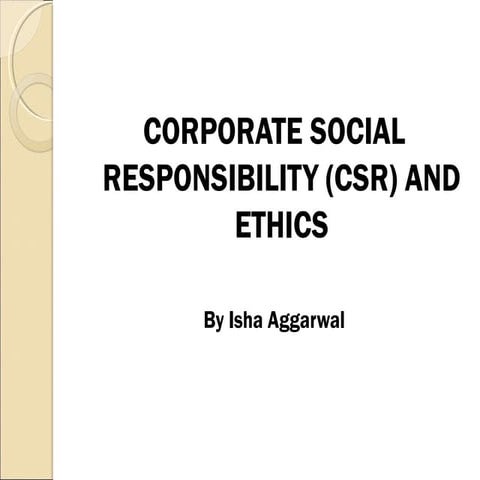 Csr & ethics | PPT