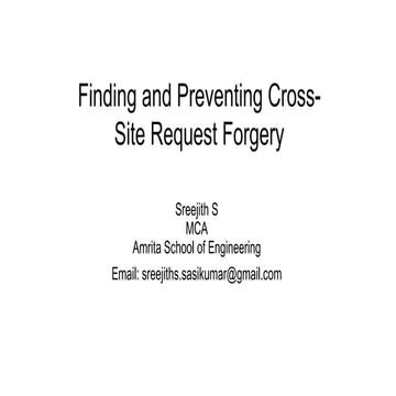 Csrf final | PPT
