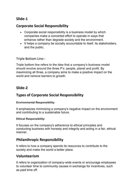 Corporate responsibility in hospitality industry | PPT