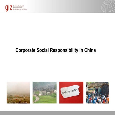 CSR in China examples from GIZ | PDF | Business | Business and Finance