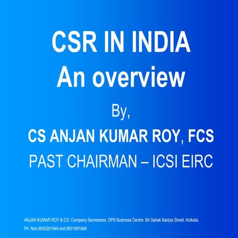 British Petroleum - CSR Activities in India | PPTX