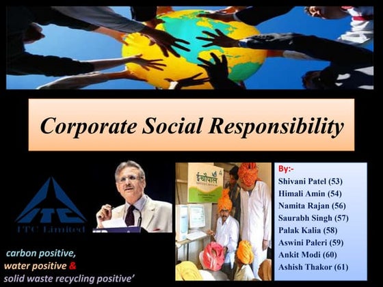 ITC PPT on CSR | PPTX | Agriculture | Industries