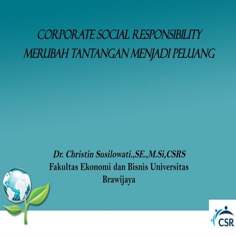 MANAJEMEN KONTEMPORER Corporate Social Responsibility | PPT