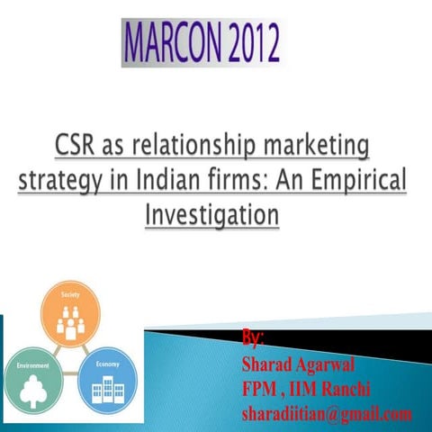 Corporate Social Responsibility, CSR | PPTX