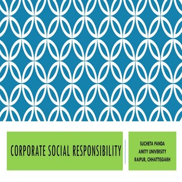 Corporate Social Responsibility Module 1 | PPTX