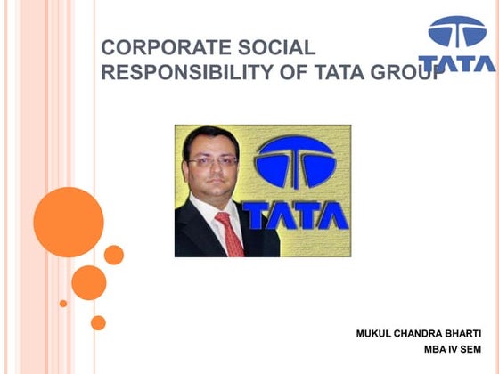 A presentation on csr activities done by tata group | PPTX