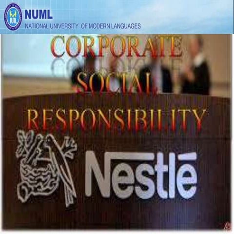Csr profile in nestle | PPTX