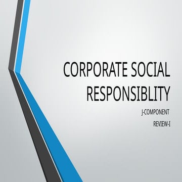 Corporate social Responsibility PROJECT ARUN KUMAR CSR PROJECT ARUN | PPTX