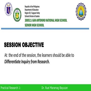 Practical Research 1 Statement of the Problem | PPT