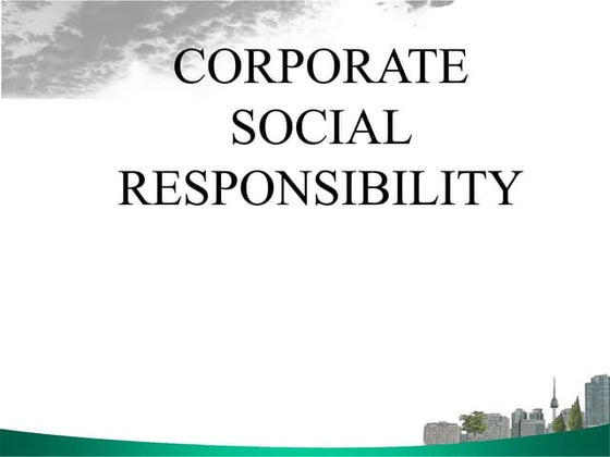 Corporate Social Responsibility CSR PowerPoint Templates | PPSX