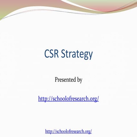 Csr strategy | PPTX