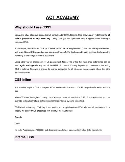 Introduction to Cascading Style Sheets (CSS) | PPT Introduction to Cascading Style Sheets (CSS) | PPT