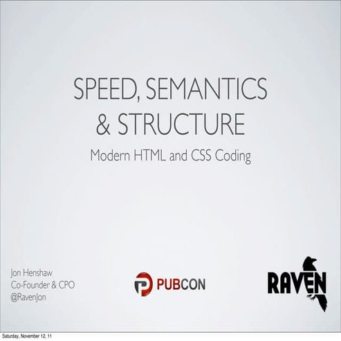 Modern Html And Css Coding Speed Semantics And Structure Ppt 0187
