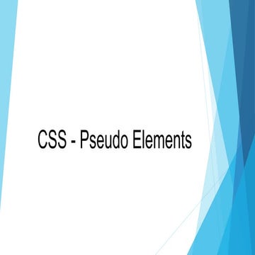 Css Pseudo Elements Ppt