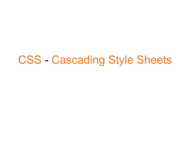 Css Ppt