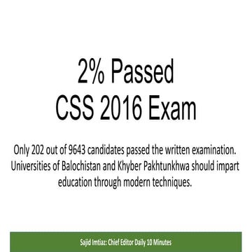 CSS 2016 Exam | PPT
