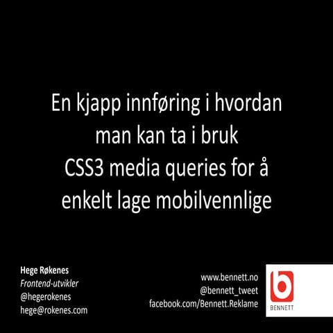 Css3 media queries | PPT