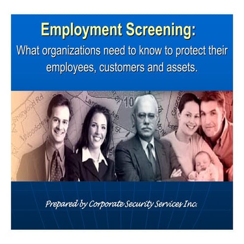 Pre Employment Screening | PPTX