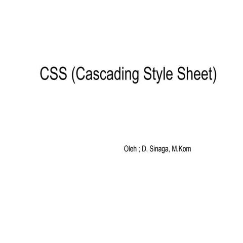 Csscascadingstylesheetlanjutanppt 8955