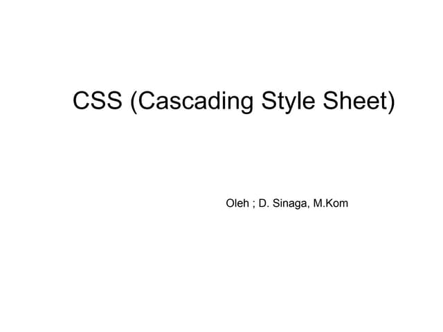 Csscascadingstylesheetlanjutanppt 8955