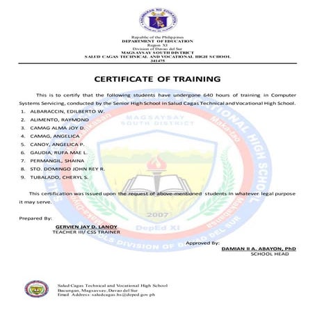 css certification sample | DOCX