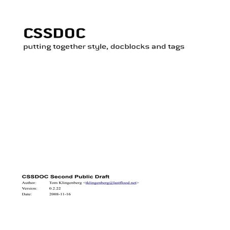Cssdoc | PDF